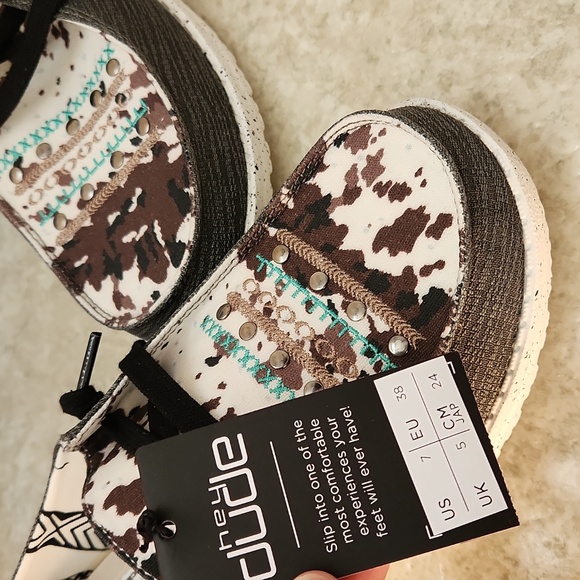 Hey Dude | Shoes | Nwt Heydudes In Kingman Cowprint | Poshmark